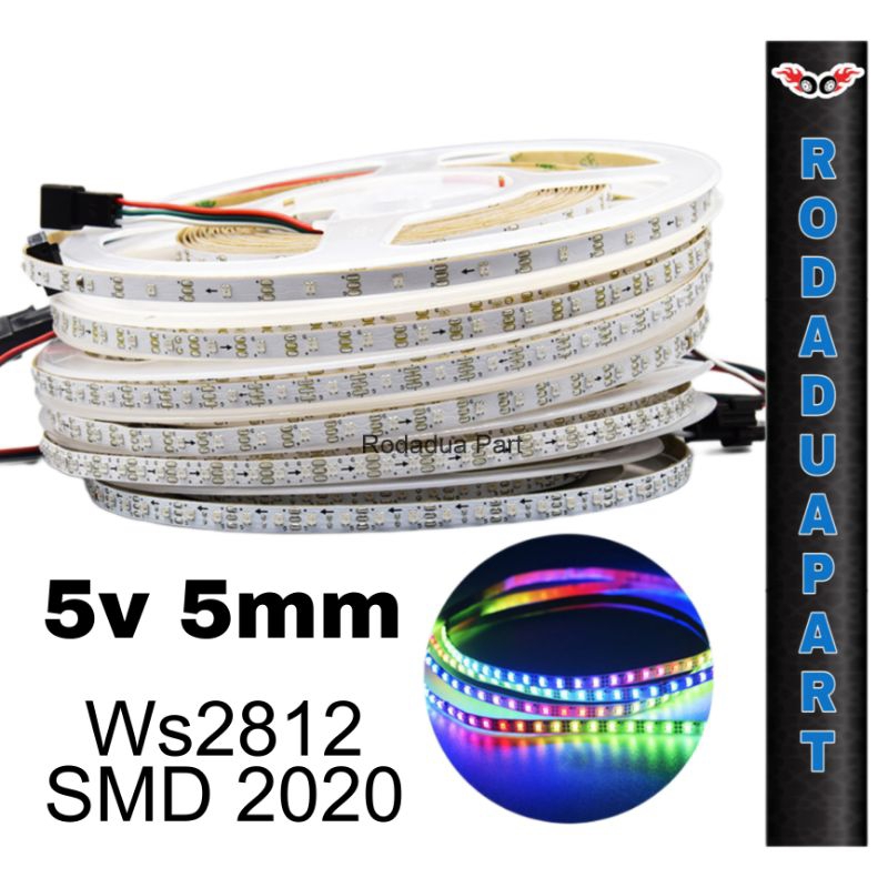 Jual SMARTLED WS2812 5V SMD 2020 160, 200 LED / Meter Smart SMD 2020 ...