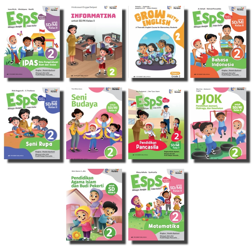Jual BUKU ESPS KELAS 2 SD ERLANGGA KURIKULUM MERDEKA | Shopee Indonesia