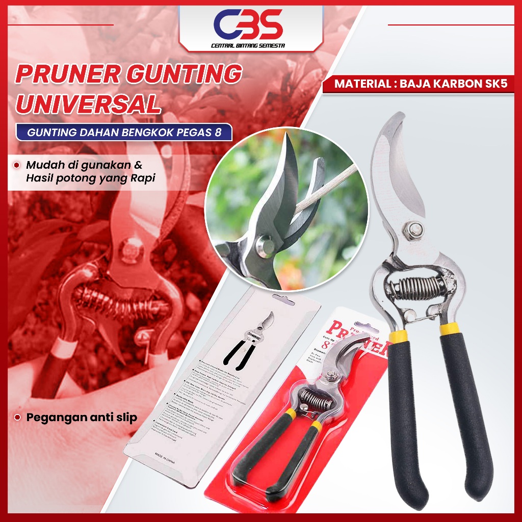 Jual Gunting Dahan Ranting Pohon / Bunga Gunting Tanaman Model Bengkok ...