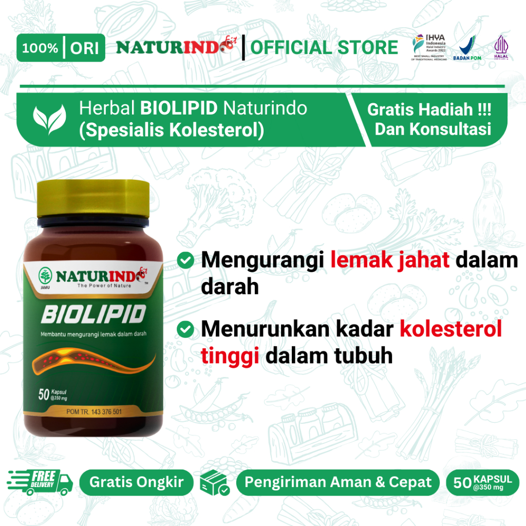 Jual Obat Herbal Naturindo Fit - BIOLIPID Spesial Atasi Kolesterol ...