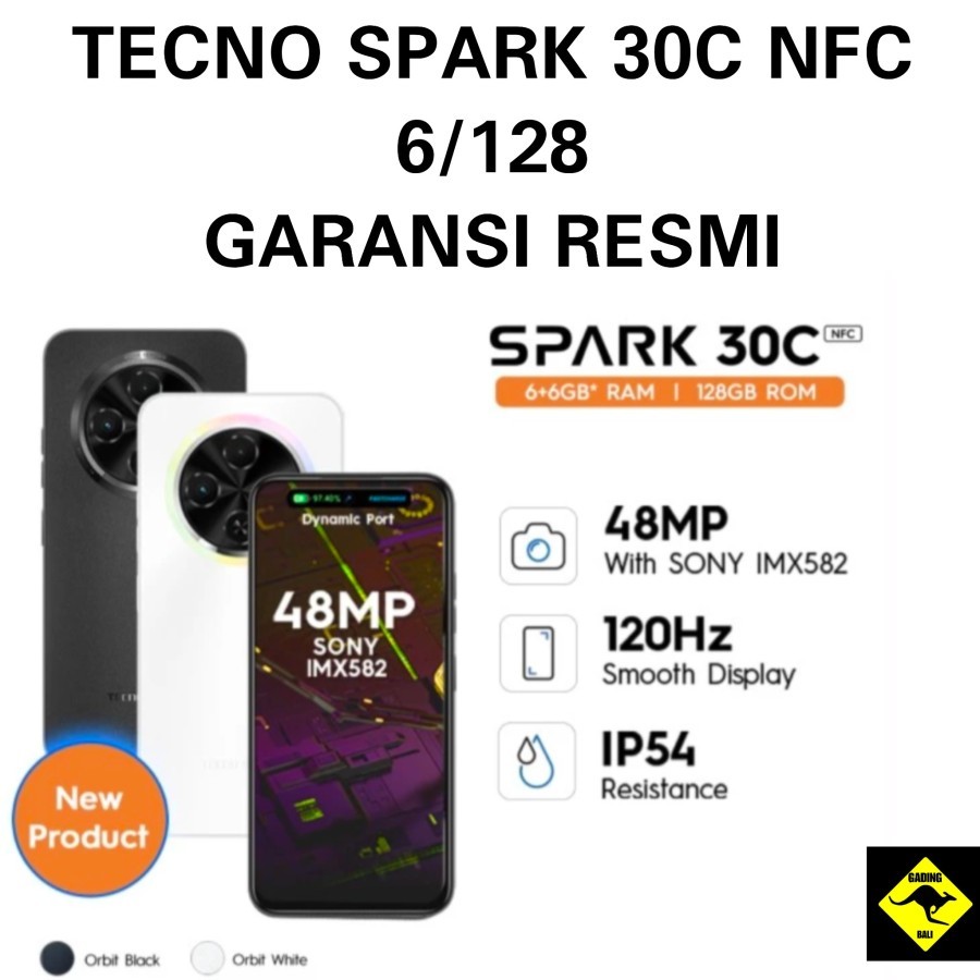 Jual Tecno Spark 30c 6/128 Display, Sony 48MP Camera, Helio G81 ...