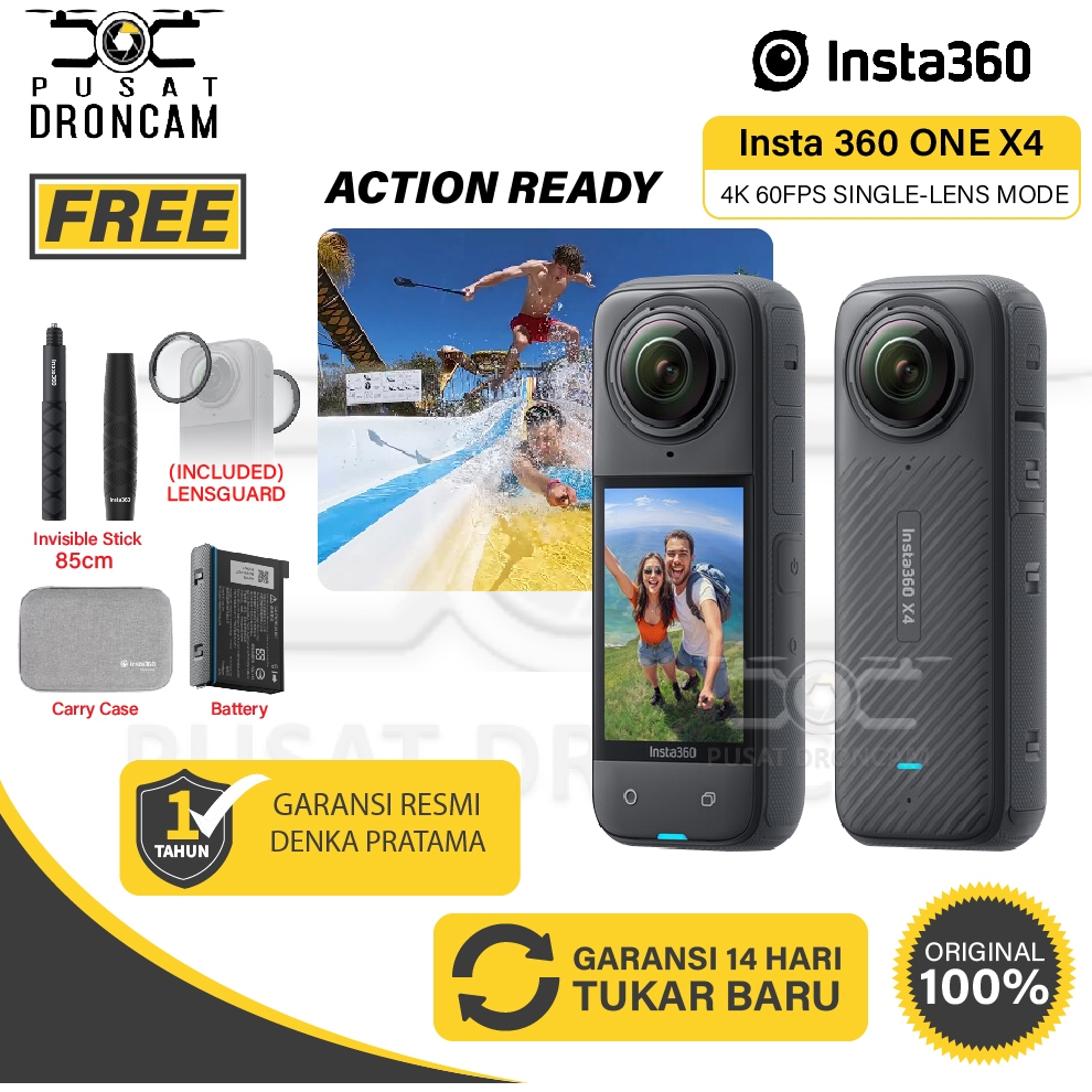 Jual Insta360 X4 8K Action Camera Insta 360 ONE X4 Action Cam Original | Shopee Indonesia