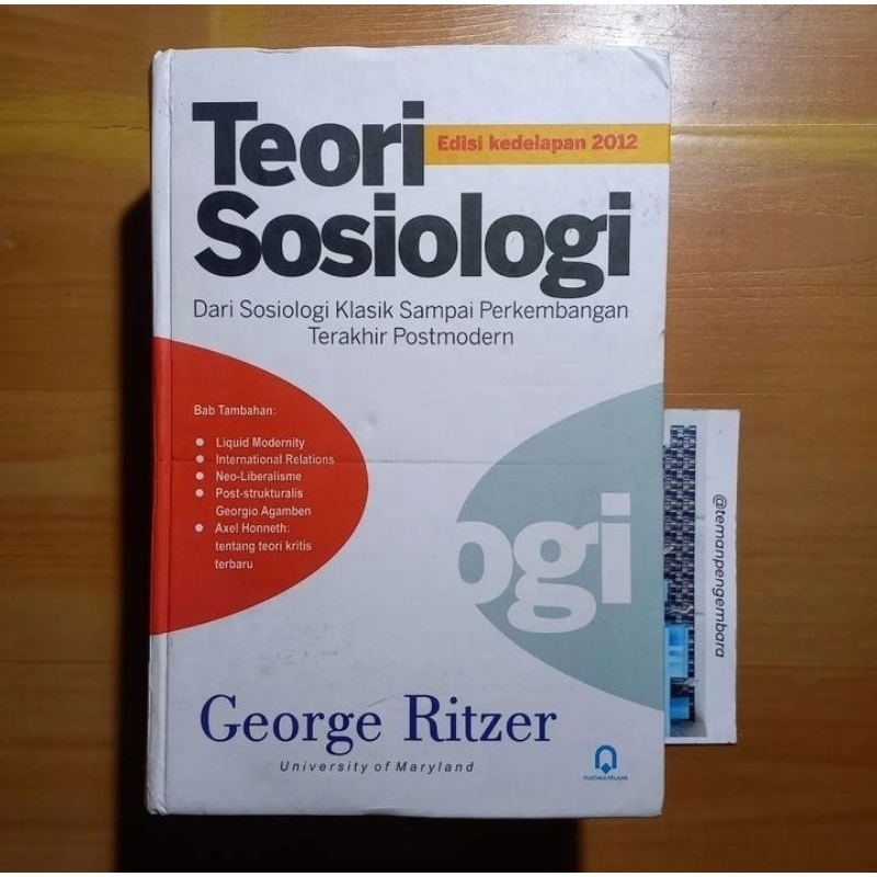 Jual Buku ORIGINAL Teori Sosiologi edisi kedelapan 2012 - Dari ...