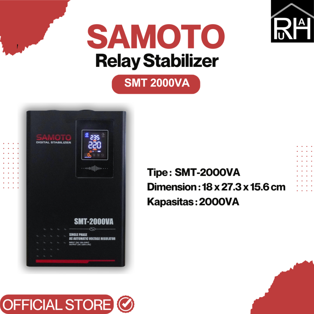 Jual 1 DUS 4 UNIT - Stabilizer SAMOTO SMT2000VA 2000VA 1600W Stavolt ...