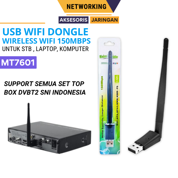 Jual MT 7601 Usb Wifi Dongle 150 Mbps Wireless Adapter Receiver Antena Wifi Pc Laptop Set Top ...