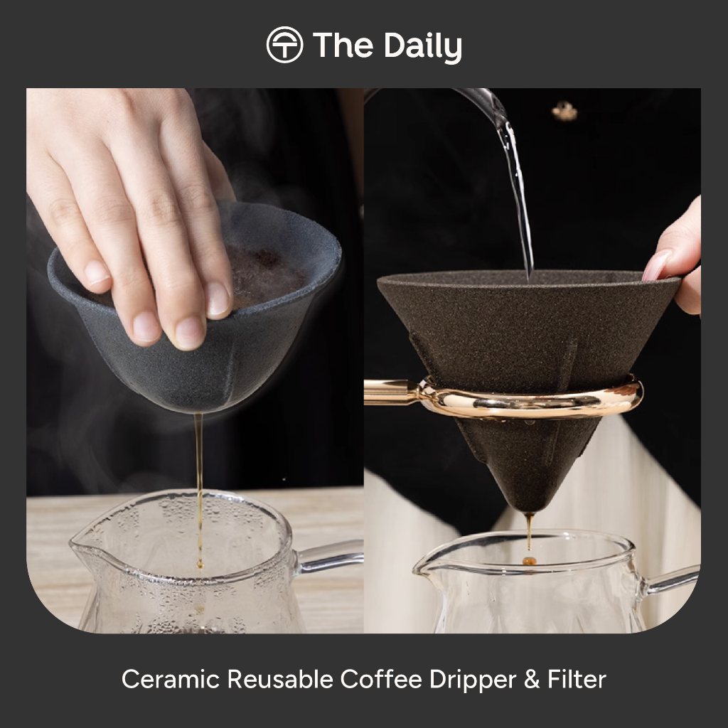 Jual Ceramic Reusable Coffee Dripper and Filter Micro Filtration ...