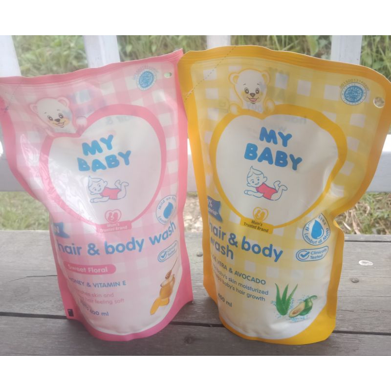 Jual My Baby sabun mandi & shampoo bayi hair & bodywash 400ml Refill ...