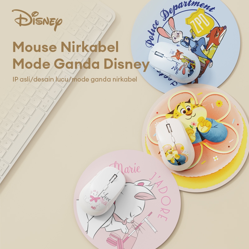 Jual Disney QS-MS01 Mouse Wireless Bluetooth 2.4G+BT5.0 Dual Mode Three ...