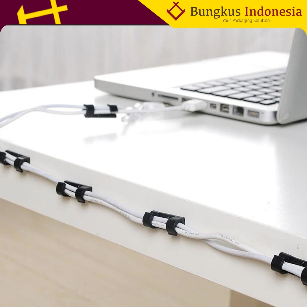 Jual Klip Kabel Organizer 20pcs Cable Clip Per Pack Pengikat Perapi ...