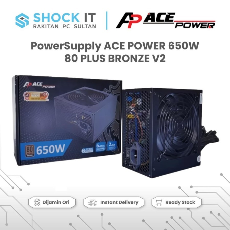 Jual Power Supply Ace Power FP 650Watt 80+ Bronze V2 | Shopee Indonesia