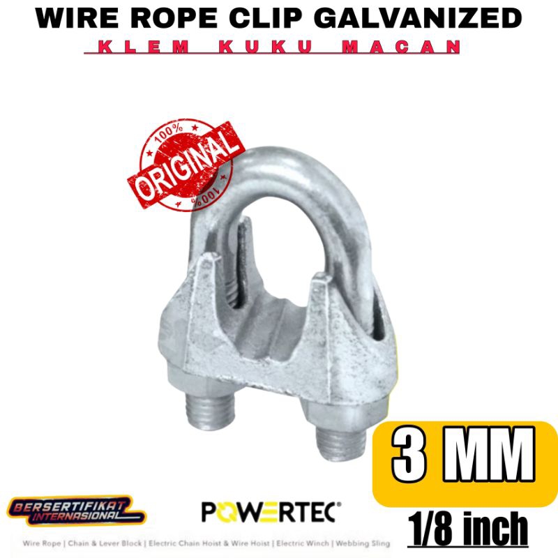 Jual KLEM SLING KUKU MACAN GALVANIZED 3MM -1/8 INCH | POWERTEC WIRE ...