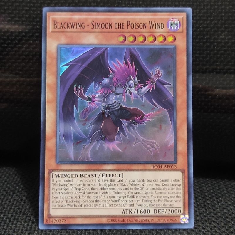 Jual Kartu Yugioh OCG AE / JP Blackwing Simoon The Poison Wind Super ...