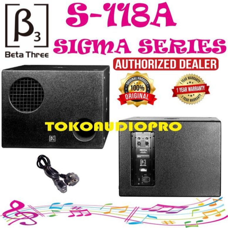 Jual Subwoofer Beta Three B118A 18" Active Subwoofer Wood 500 Watt Beta 3 118A | Shopee Indonesia