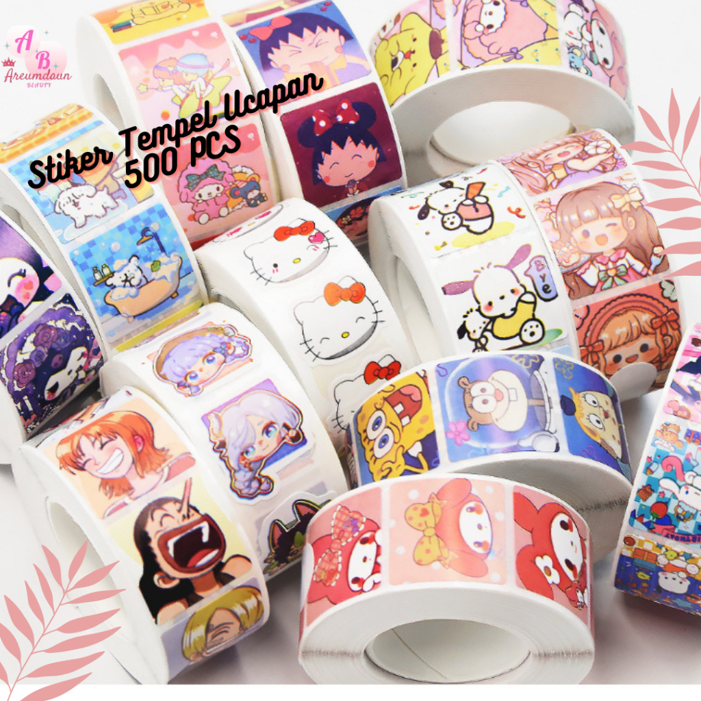 Jual 2cm Sticker Lucu Thank You Dan Selamat Menikmati 500 PCS Stiker ...