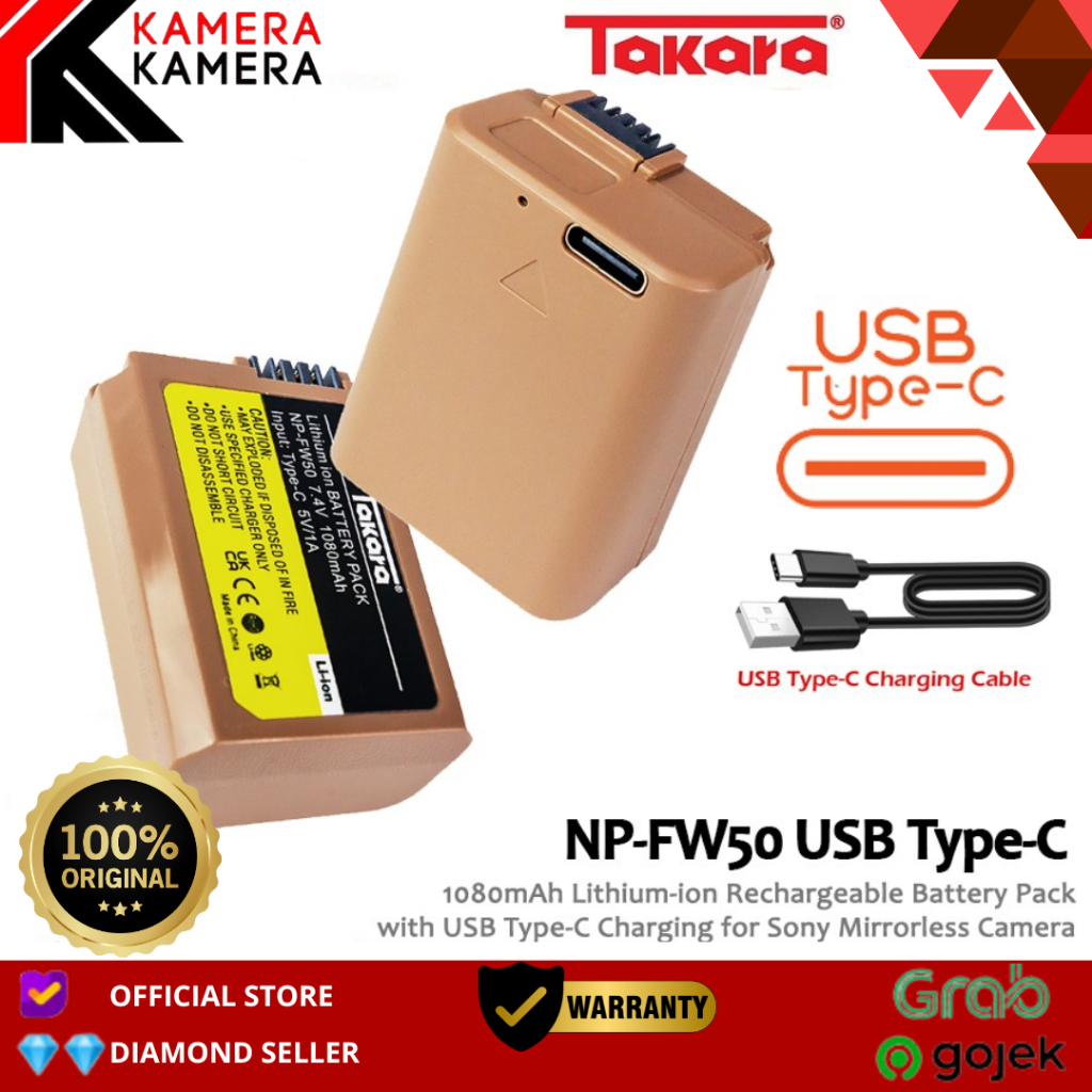 Jual Takara NP-FZ100 Battery Baterai Batere with USB Type-C for Sony Camera | Shopee Indonesia