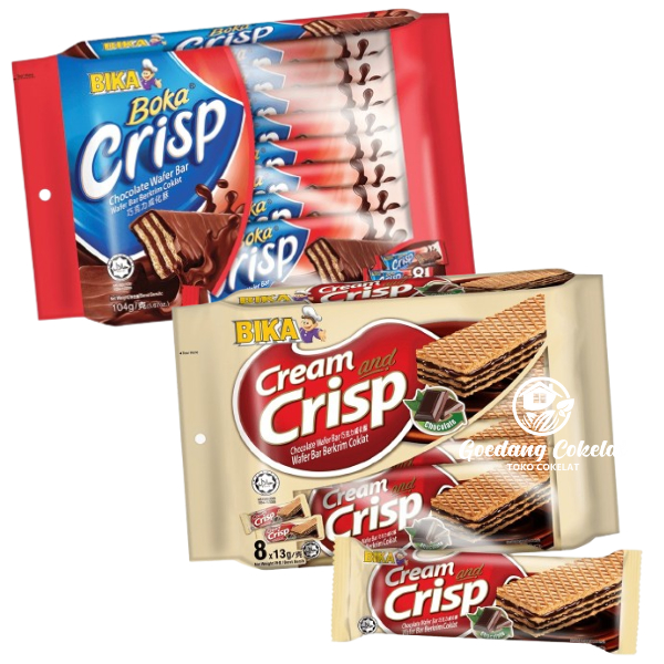 Jual Bika Chocolate Wafer Bar Berkrim Coklat Cokelat Boka Cream Crisp ...