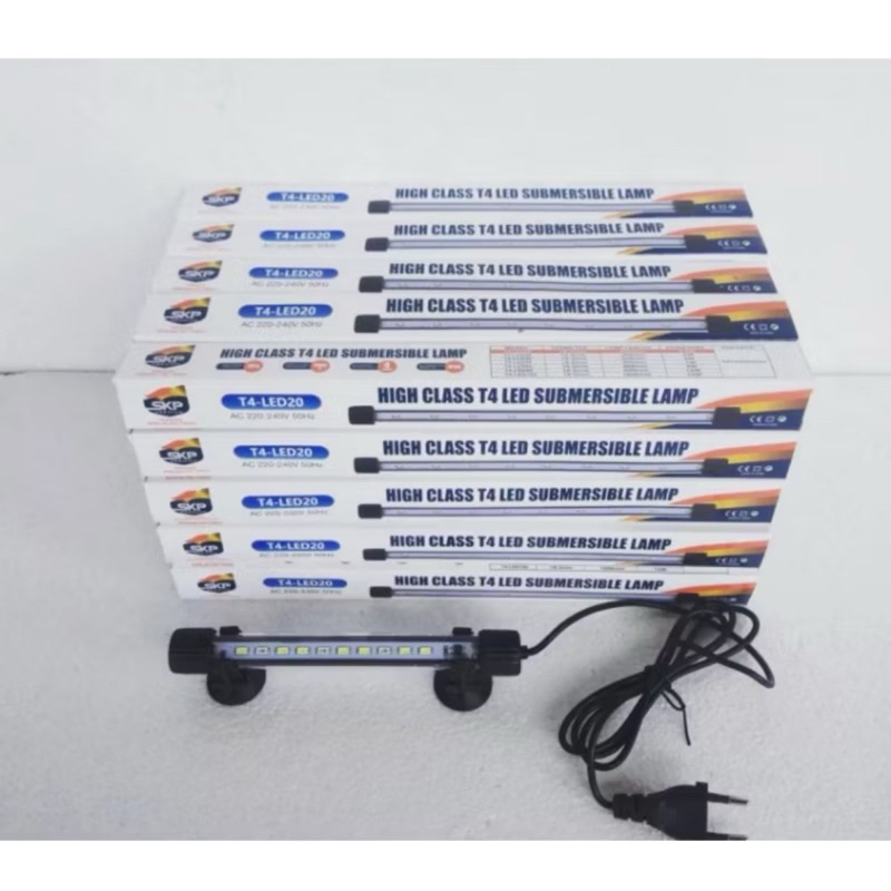 Jual Lampu celup led aquarium SKP PREMIUM T4 LED 20 untuk tank ukuran ...