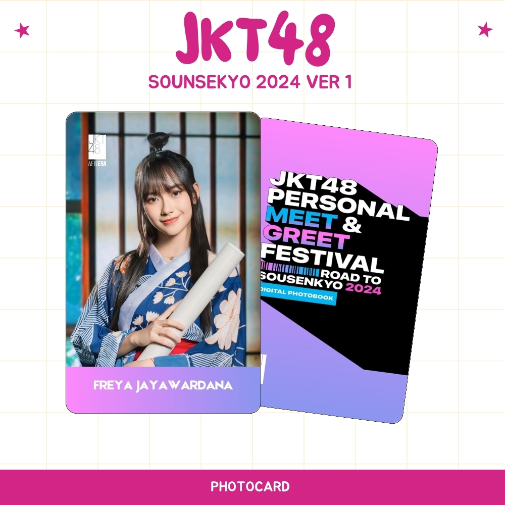 Jual PHOTOCARD JKT48 SOUSENKYO 2024 VER 1 2SISI (HARGA 1 PCS + LAMINASI 2 SISI) JPOP CARDS IDOL ...
