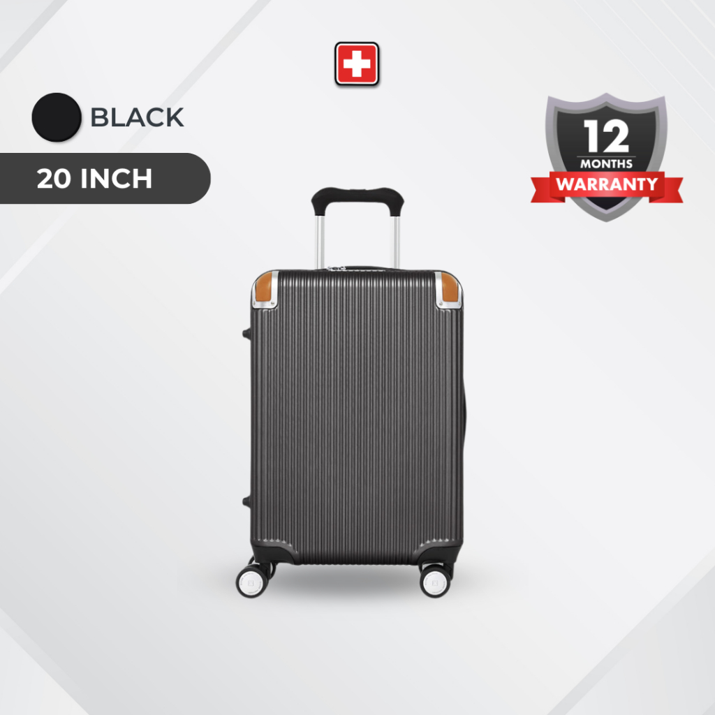 Jual Swiss Military Koper Zeneba Black - Koper Kabin 20 inch | Shopee ...