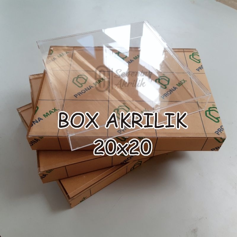 Jual Akrilik Box Sliding 20x20 untuk Frame bingkai Mahar | Shopee Indonesia