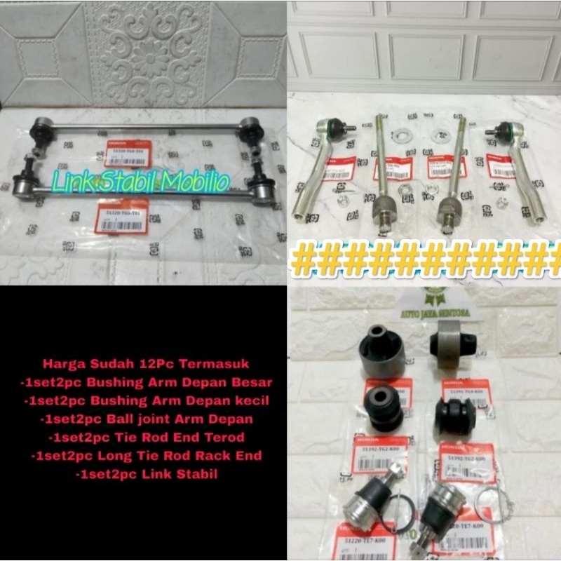 Jual Bushing Set Tie Rod Rack End Link Stabil Karet Stabil Honda ...