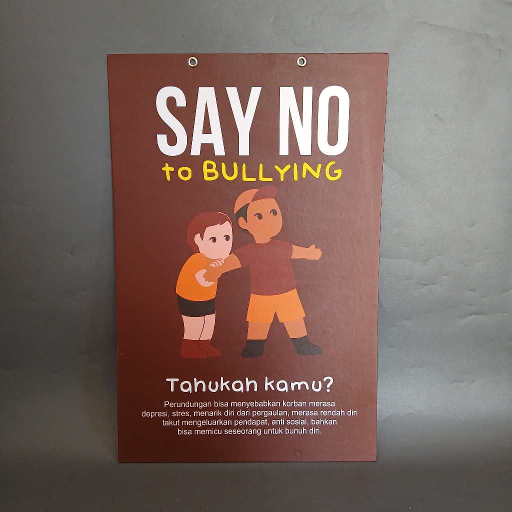 Jual Hard Poster Say No To Bullying - Hard Poster Stop Bullying - Poster Sekolah A3 | Shopee ...