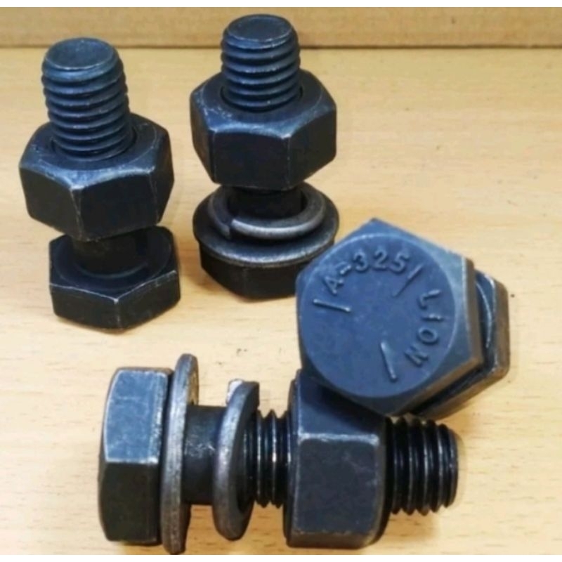 Jual baut mur htb 3/4x2"baut baja grade A325 | Shopee Indonesia