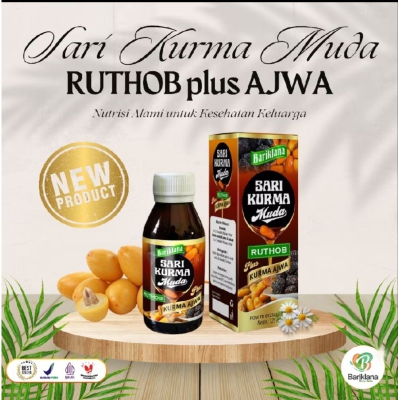 Jual SARI KURMA MUDA RUTHOB PLUS AJWA 125 ML Antioksidan Tinggi dan ...