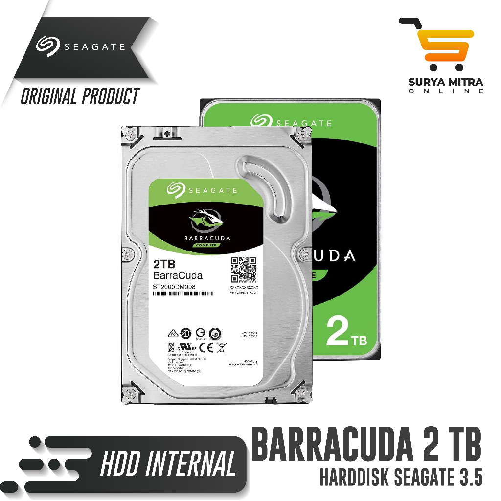 Jual Seagate Barracuda 2TB Hardisk Internal PC 3.5" MFI | Shopee Indonesia