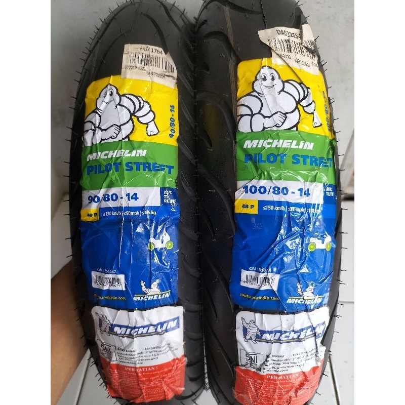 Jual BAN MICHELIN PILOT STREET Ukuran 100/80 & 90/80 14 SEPASANG JUAL ...