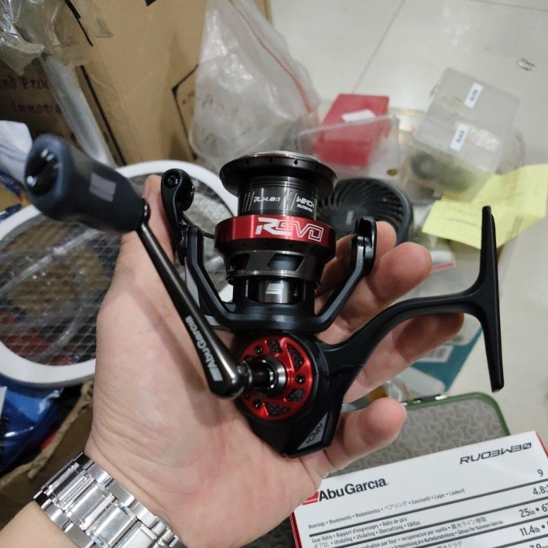 Jual reel abu garcia revo winch rv03w30 body metal carbon | Shopee Indonesia