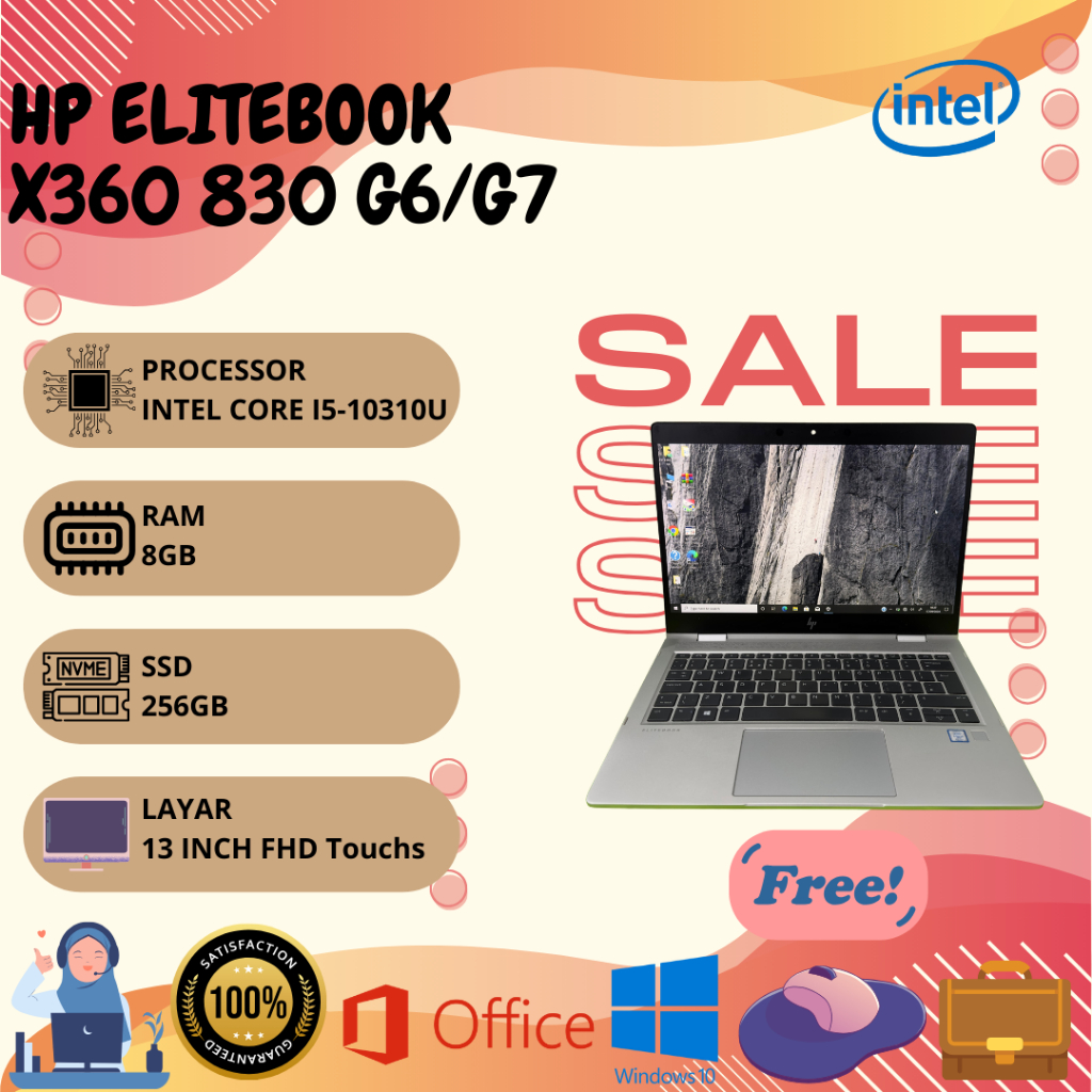 Jual HP Elitebook X360 830 G7/G6 Intel Core i5-10Gen FHD Touchs Win 10 ...
