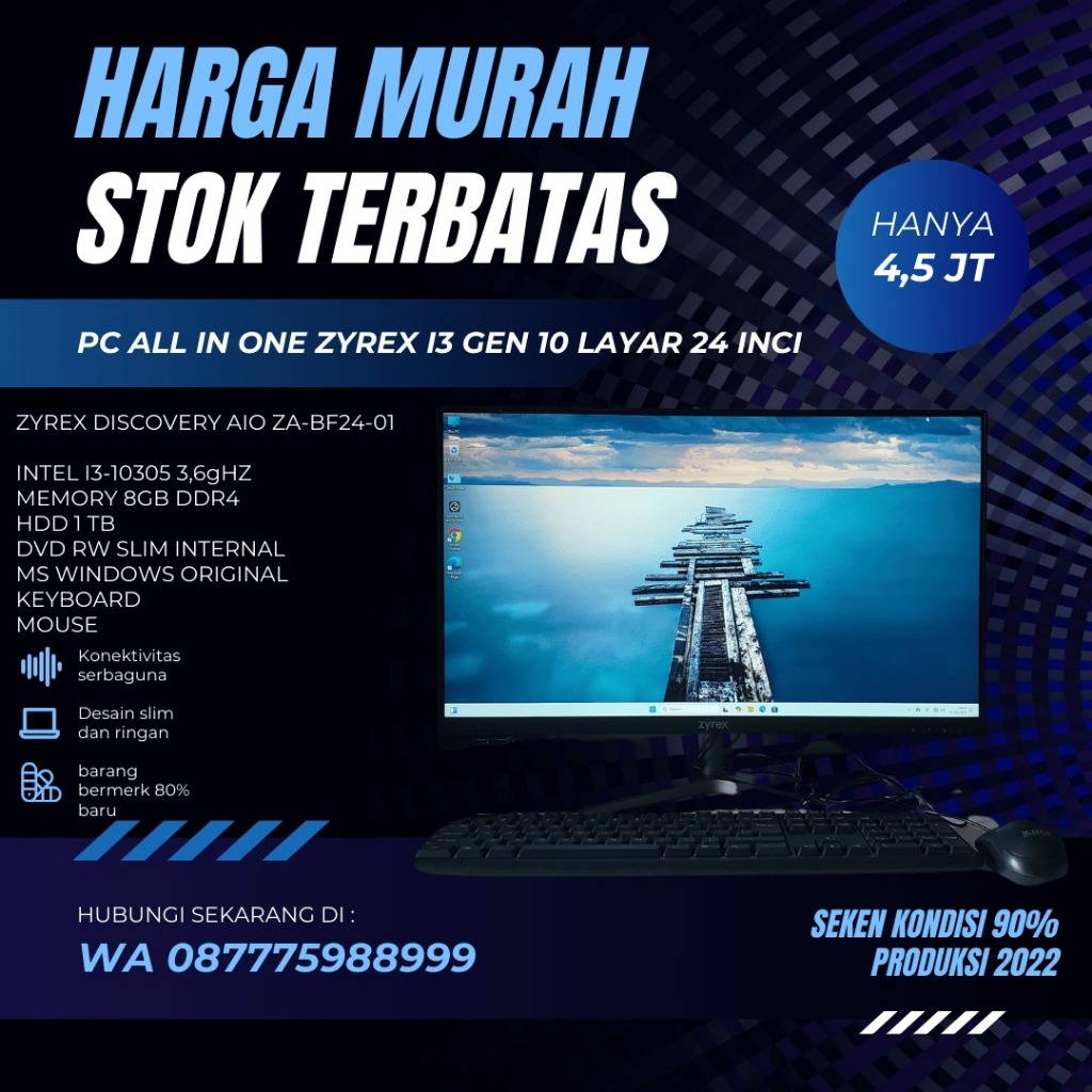 Jual Komputer PC All in one zyrex discovery AIO-ZA-BF24-01 | Shopee ...