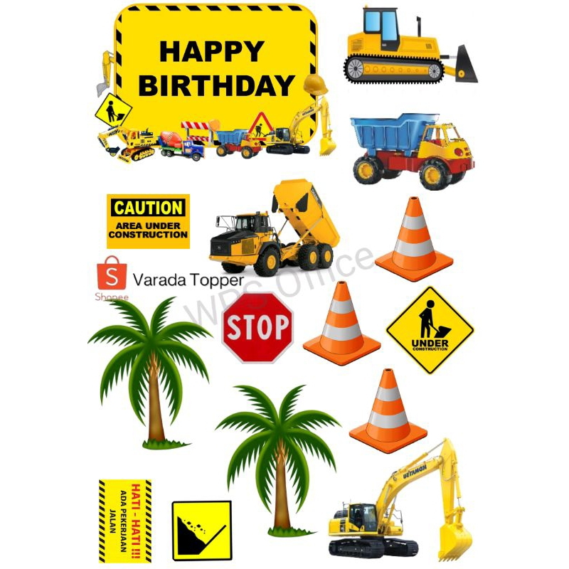 Jual Topper Tema TRUCK KONTRAKTOR/ ESCAVATOR Free Request Nama | Shopee ...