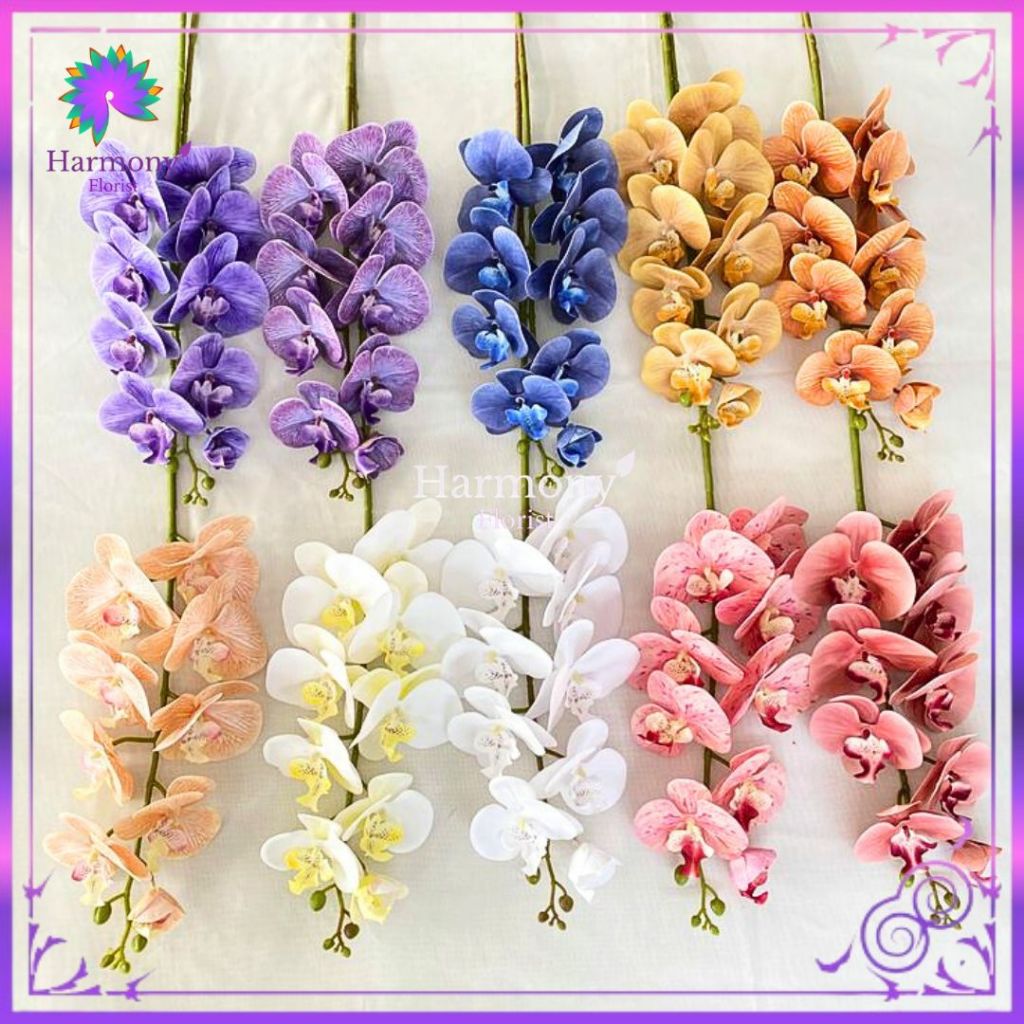 Jual Bunga Anggrek Bulan Latex X9 - 1 PCS Bunga Anggrek Artificial ...