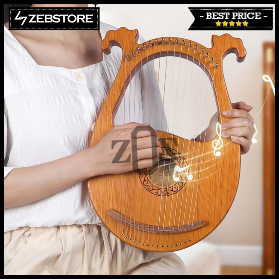 Jual Kecapi Mini Harpa Harp Lyre Paladin LY-16 16 String Tuning Wrench ...