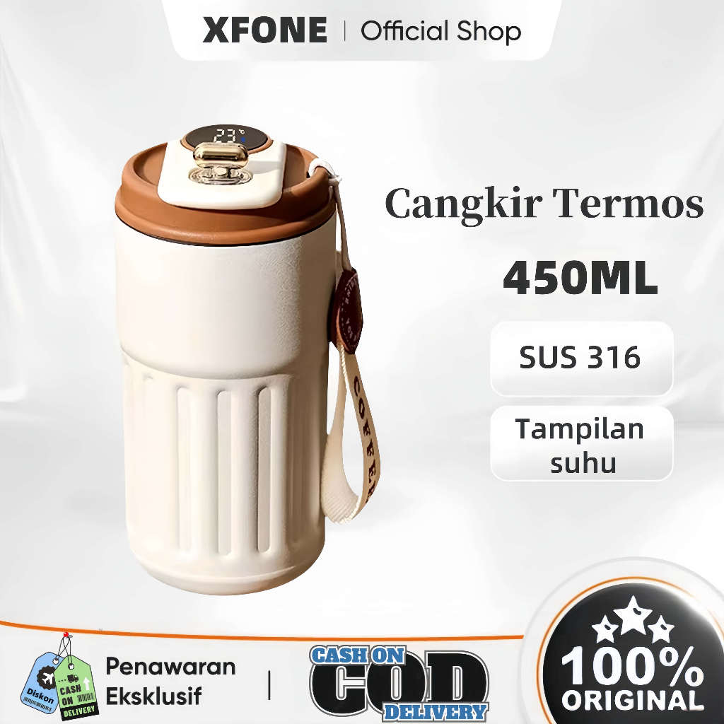 Jual XFONE Gelas kopi Botol Minum aesthetic Tumbler Termos kopi mini ...