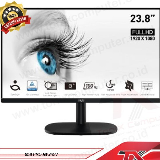 Jual MSI PRO MP245V | MSI Monitor Gaming | 100hz / VA / FreeSync | Shopee Indonesia