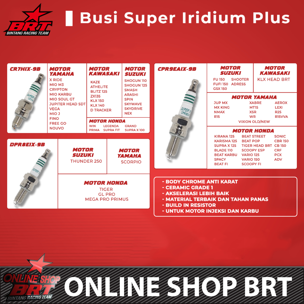 Jual BUSI BRT SUPER IRIDIUM PLUS | Shopee Indonesia