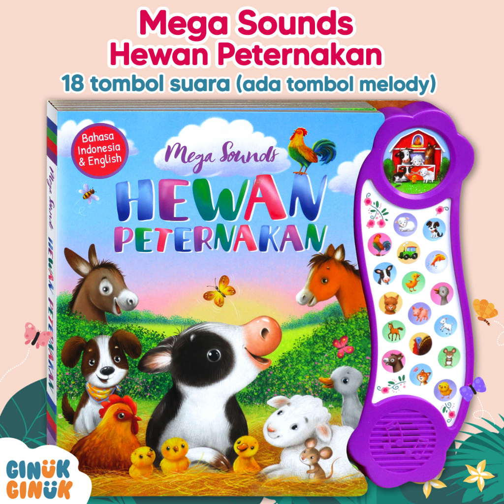 Jual Mega Sounds Hewan Peternakan Sound Book 18 Tombol Suara Hewan ...