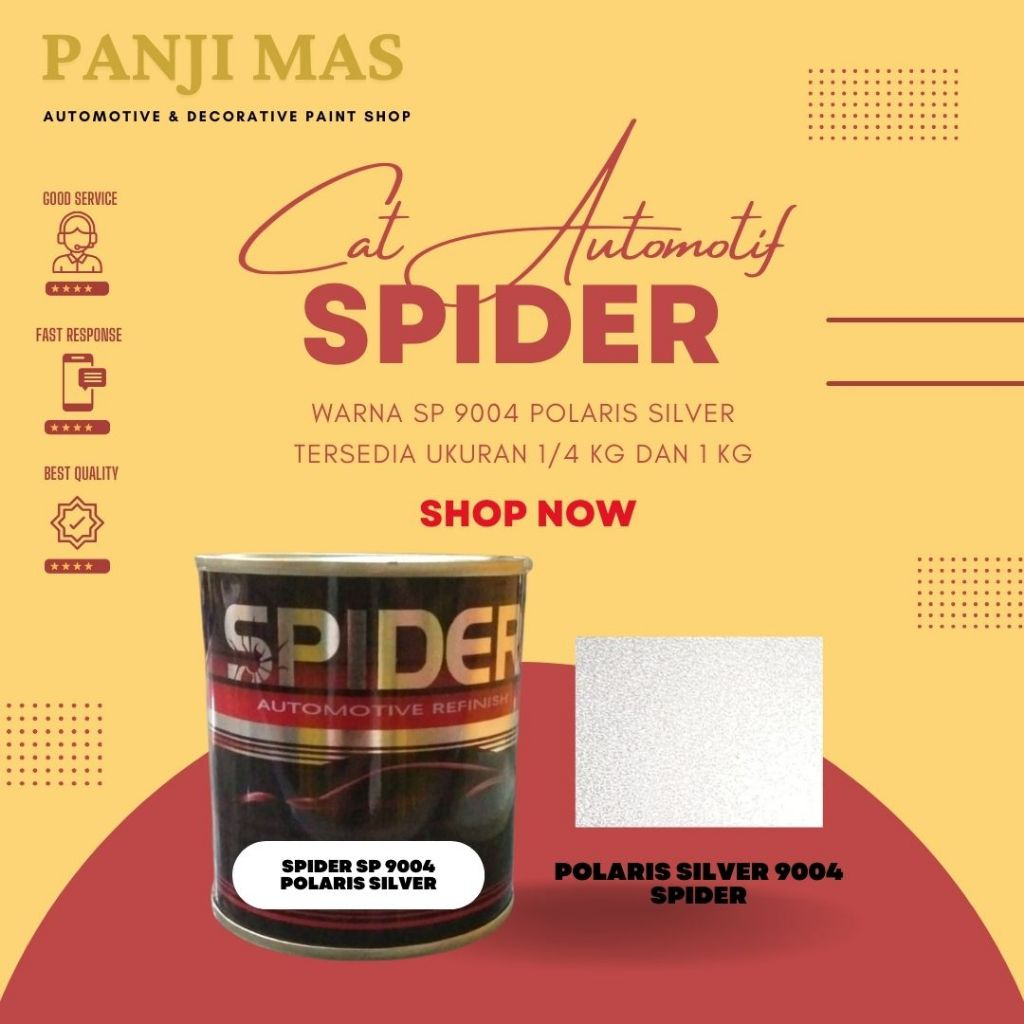 Jual Cat DUCO Spider Polaris Silver SP9004 1/4 Kg & 1 Kg | Shopee Indonesia