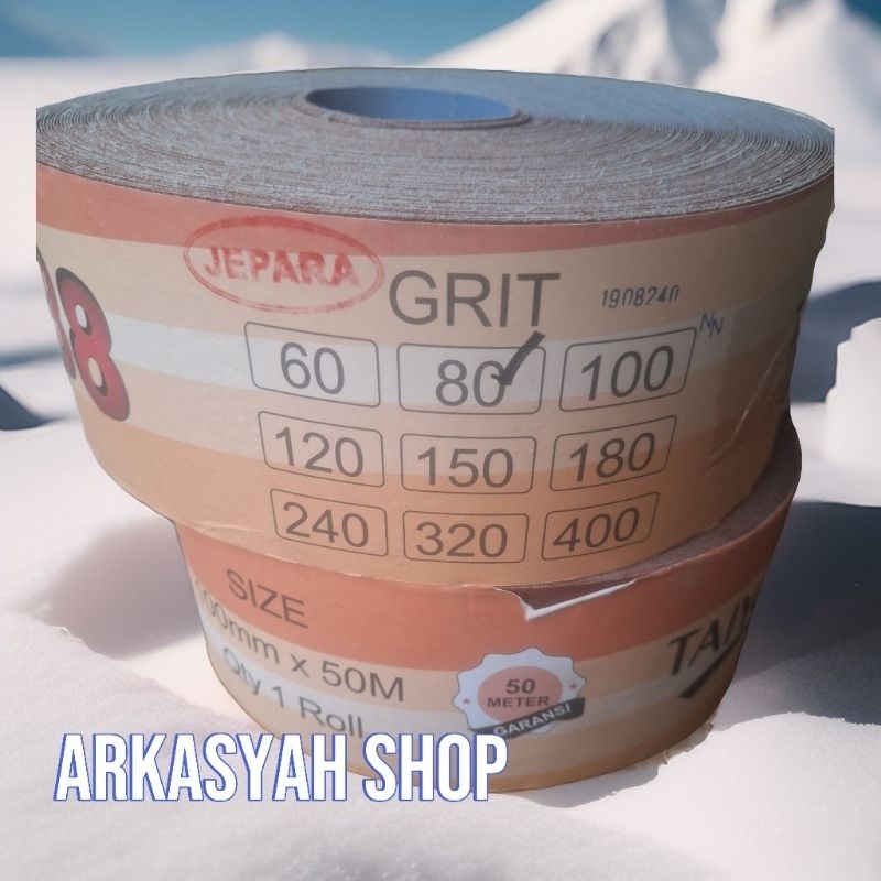 Jual AMPLAS KAIN TAIYO 88 GRIT 80 l (1 METER) (AMPLAS KAYU AMPLAS BESI ...