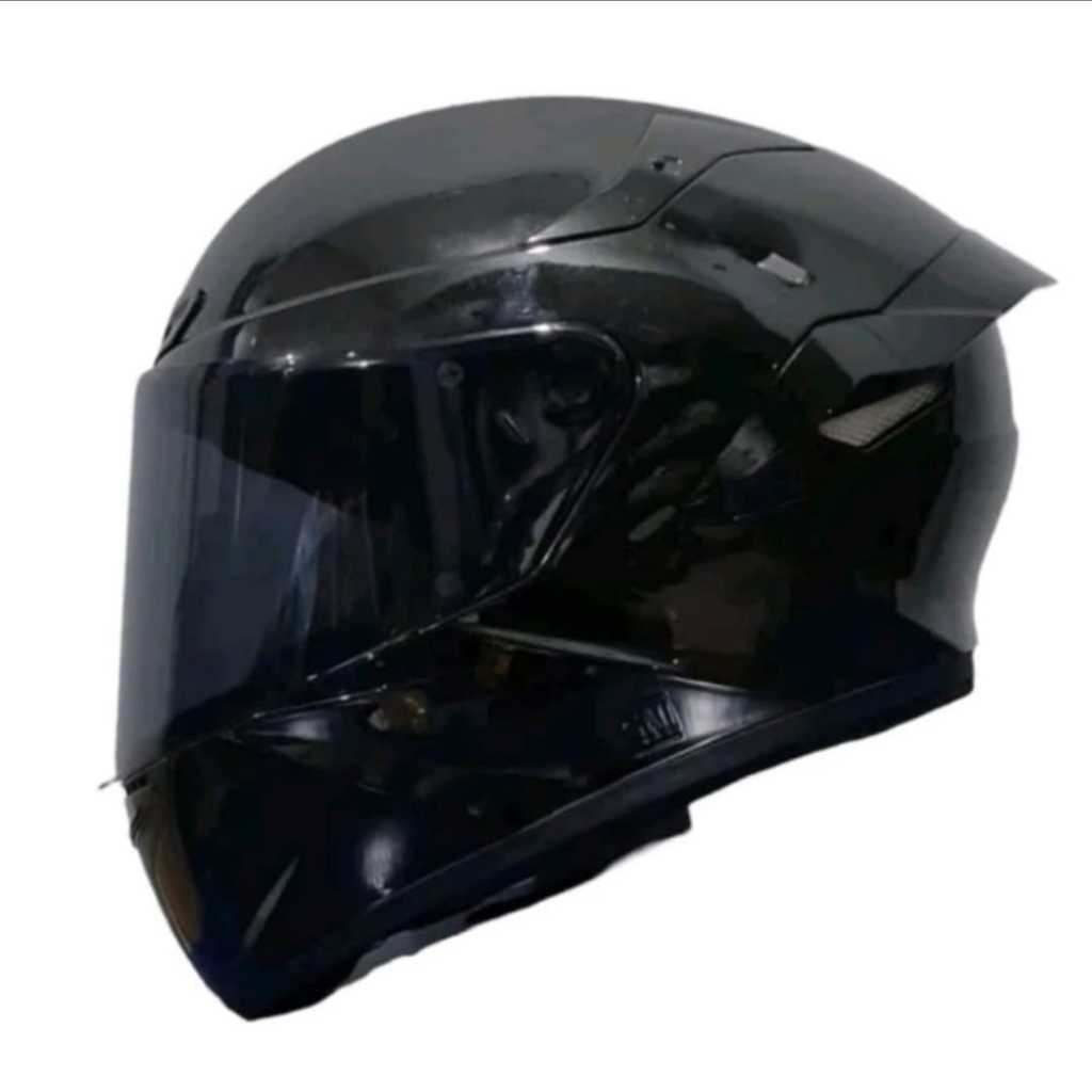 Jual Helm Fullface KBR tt course HITAM GLOSSY paket ganteng pria wanita ...