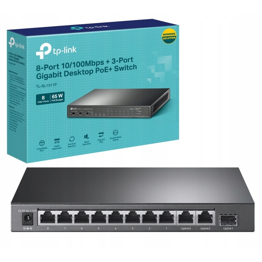 Jual Switch Internet TP-Link SL1311P 8Port 10/100Mbps + 3Port Gigabit ...