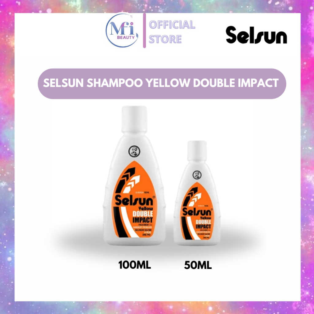 Jual MFI - SELSUN Shampoo Yellow Double Impact | Netto 50ml & 100ml ...