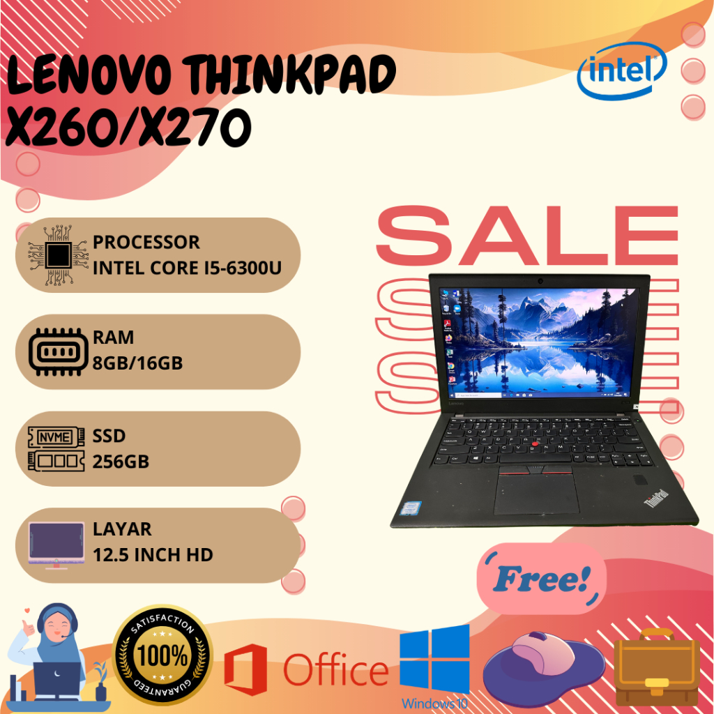 Jual Lenovo Thinkpad X270 Intel Core i5-6/7Gen HD Win 10 Bergaransi - Free Mouse Wireless ...