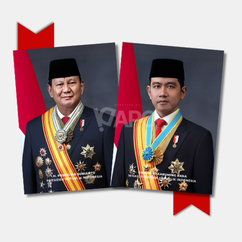 Jual Foto Presiden dan Wakil Presiden Republik Indonesia Periode 2024-2029 | Shopee Indonesia