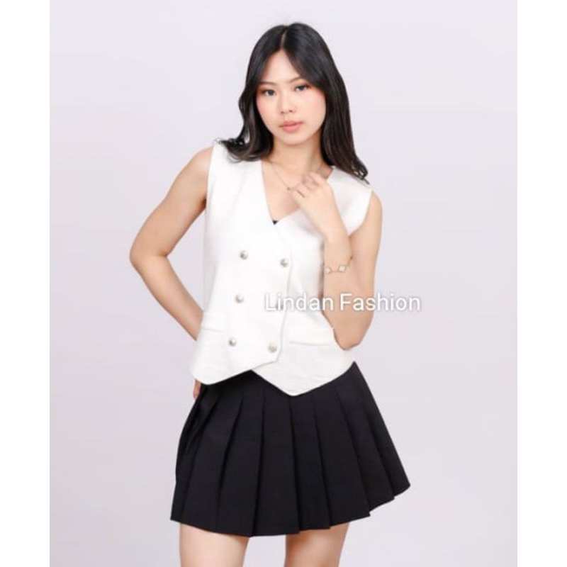 Jual Vest Kekinian Trendy Casual Elegant Vest Kancing Murah Bahan Halus ...