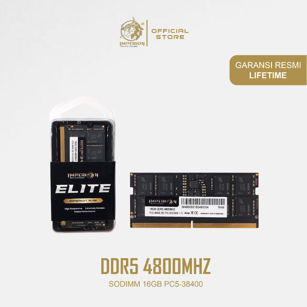 Jual RAM IMPERION DDR5 16GB 4800 MHz PC38400 2Rx8 RAM LAPTOP SODIMM ...
