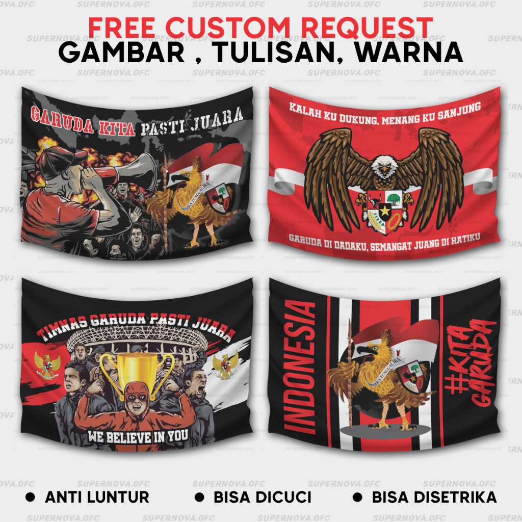 Jual BENDERA SUPORTER TIMNAS GARUDA INDONESIA JUMBO | Shopee Indonesia